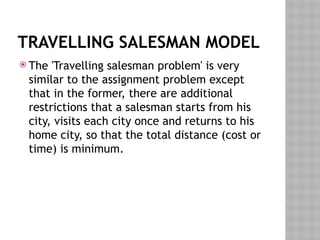 DECISION MAKING,LPP,NORTH WEST CORNER RULE,INVENTORY CONTROL ...