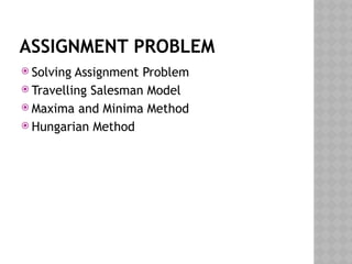 DECISION MAKING,LPP,NORTH WEST CORNER RULE,INVENTORY CONTROL ...