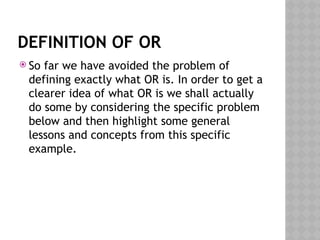 DECISION MAKING,LPP,NORTH WEST CORNER RULE,INVENTORY CONTROL ...