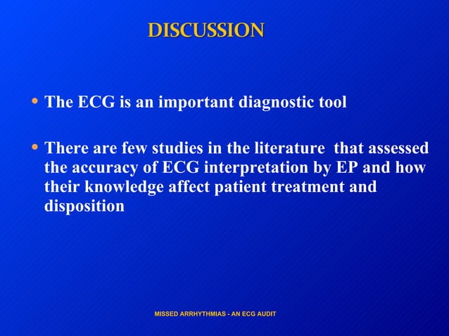 missed myocardial infarction among patients discharged with chest pain ...