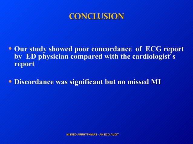 missed myocardial infarction among patients discharged with chest pain ...
