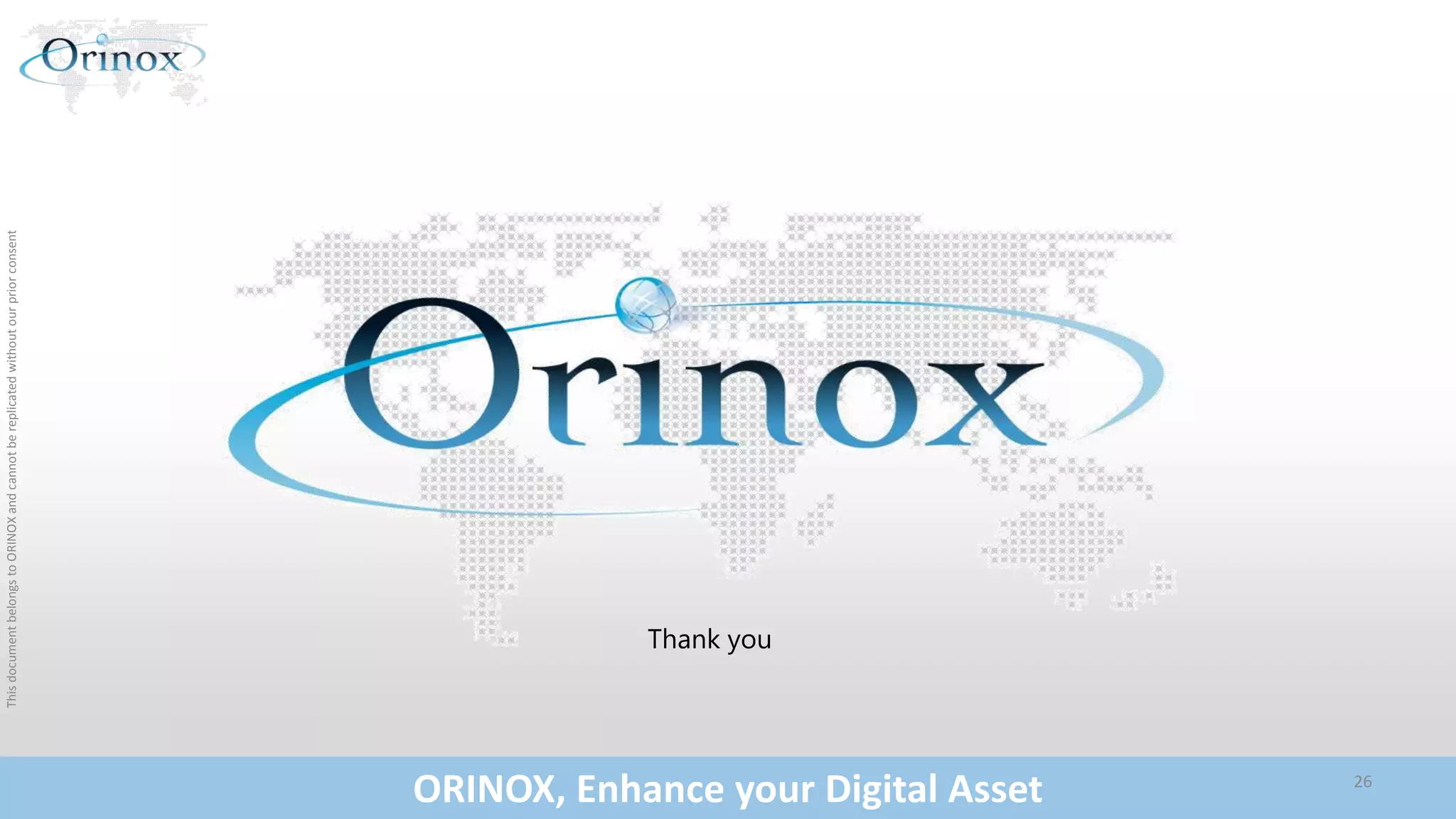 ORINOX DashBoard Services power BI, VISA & AVEVA Net - revA | PPTX