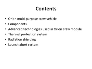 NASA Orion Multi Purpose Crew Vechicle - Full Explanation | PPT