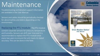 User Guide: Orion™ Weather Station (Columbia Weather Systems) | PDF