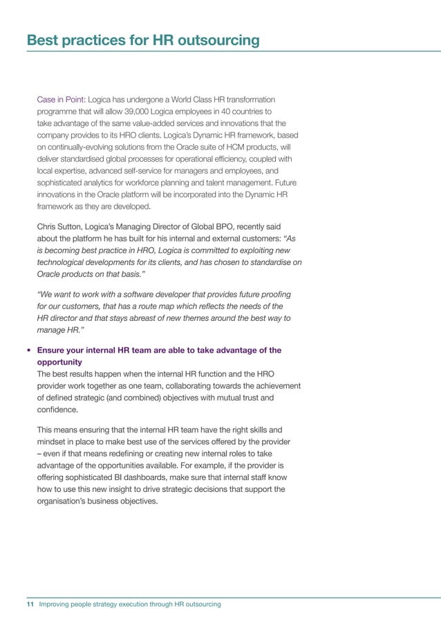 Improving people strategy execution through HR outsourcing | Orion ...