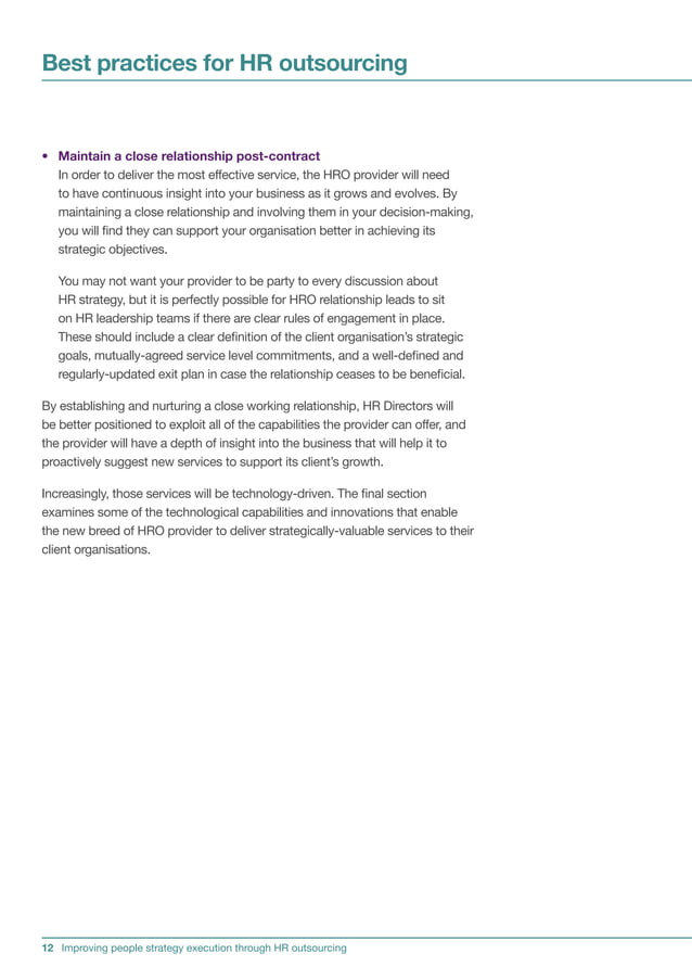 Improving people strategy execution through HR outsourcing | Orion ...