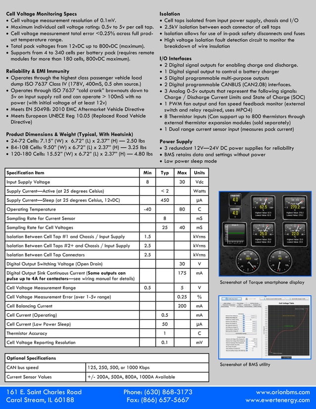 Orionbms2 specifications | PDF