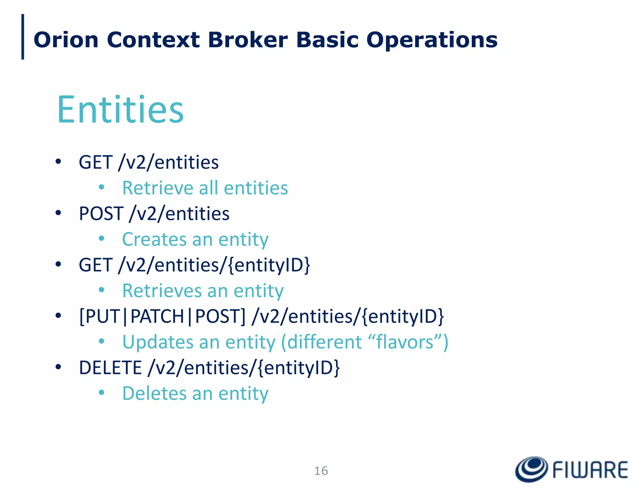 Orion Context Broker 20230602 | PPT