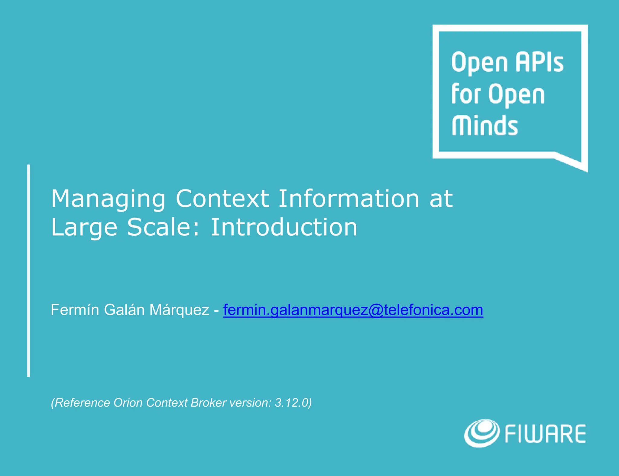 Orion Context Broker introduction 20240227 | PPT