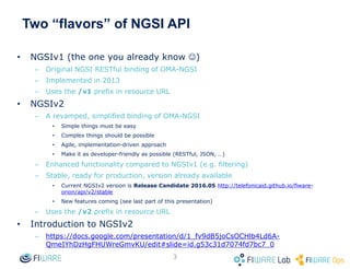 NGSIv2 Overview for Developers That Already Know NGSIv1 | PPTX