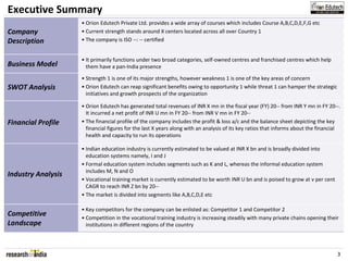 Orion Edutech Private Ltd. - Company Profile | PDF | Business ...