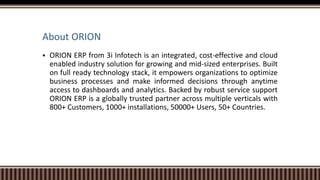 Orion Enterprise Resource Planning System | PPT