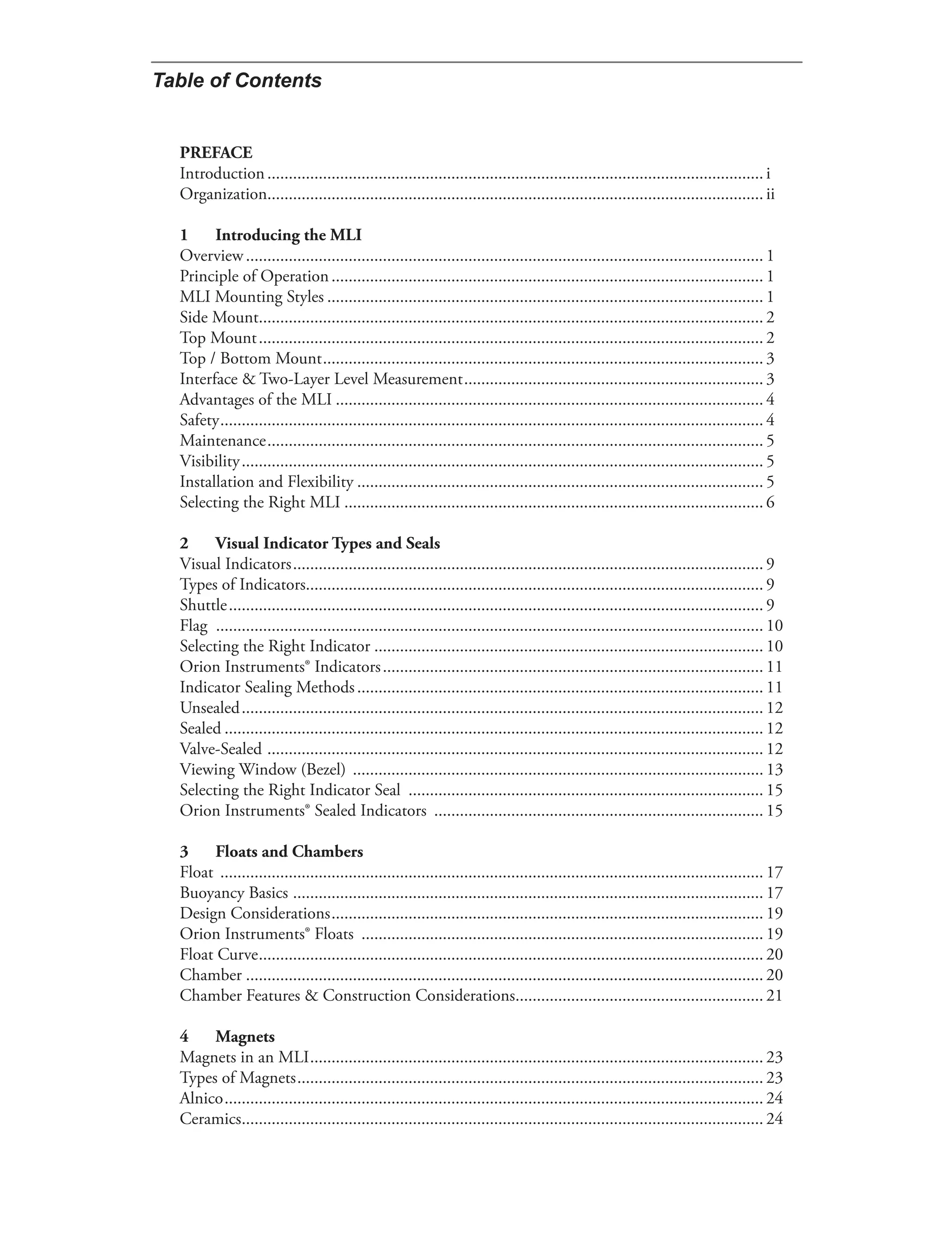 Orion instruments magnetic level gauge & instrument selection guide | PDF