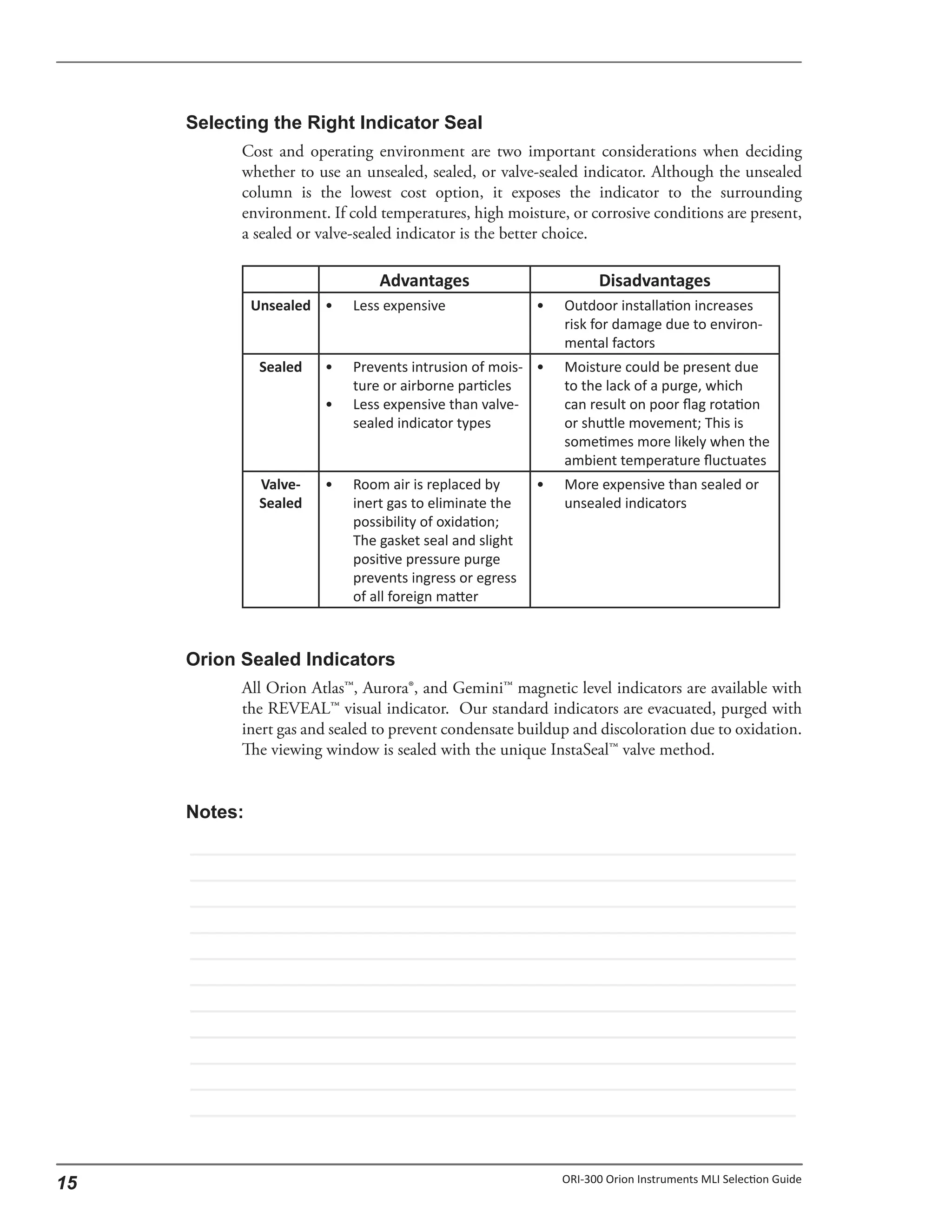 Orion instruments magnetic level gauge & instrument selection guide | PDF