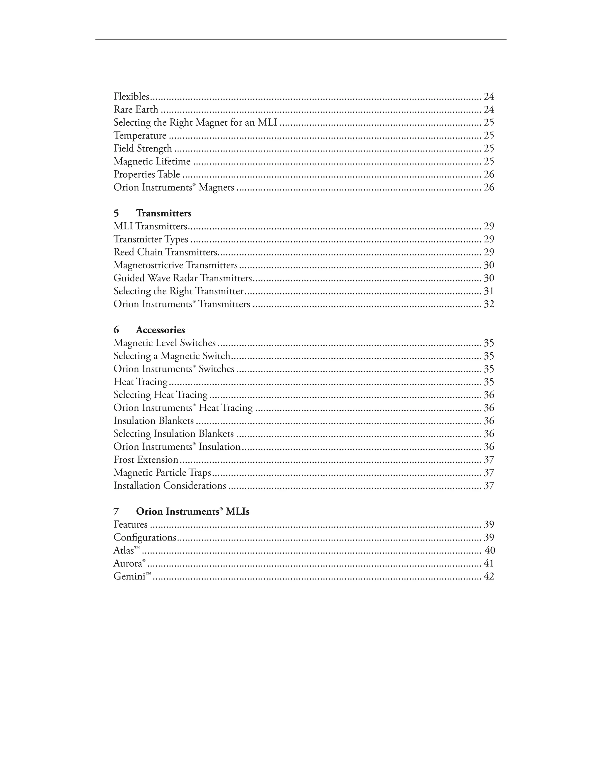 Orion instruments magnetic level gauge & instrument selection guide | PDF