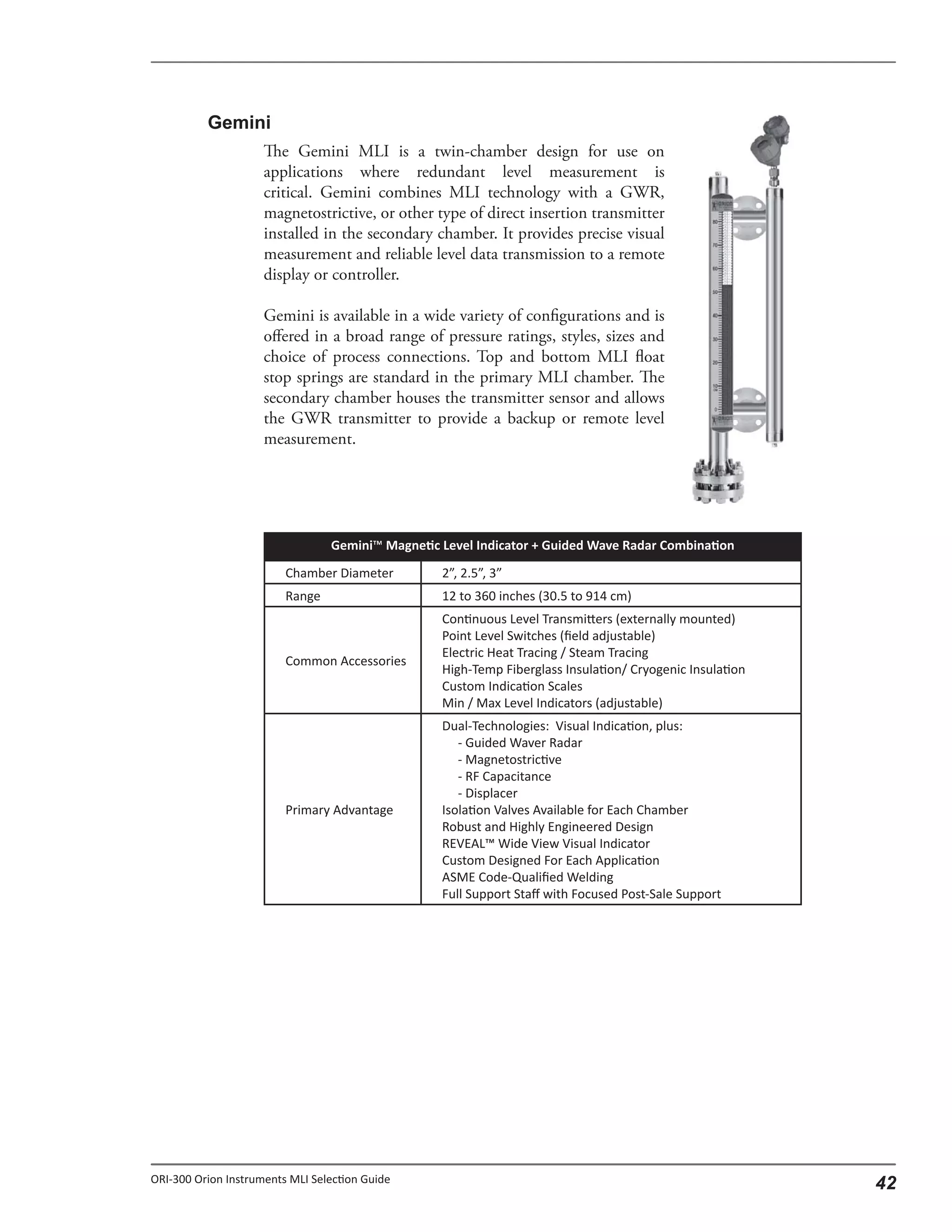 Orion instruments magnetic level gauge & instrument selection guide | PDF