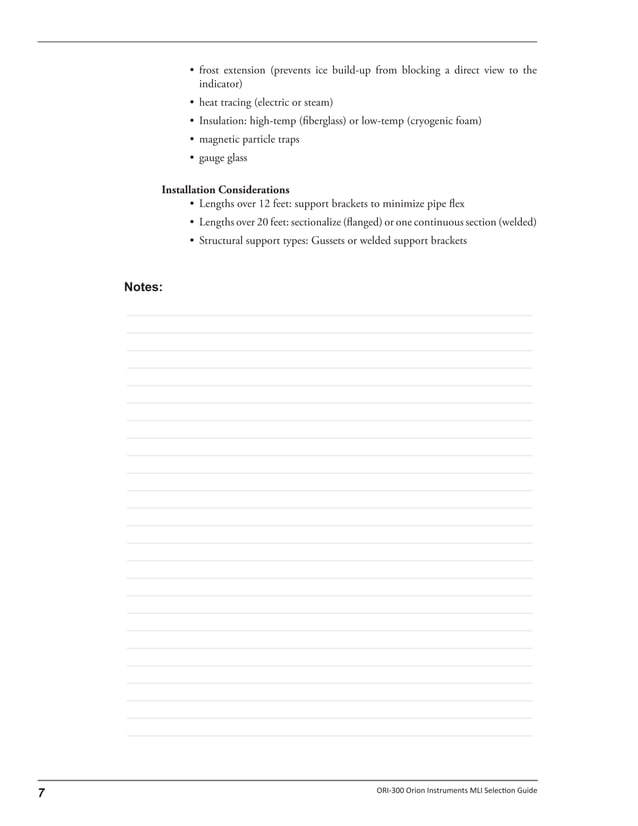 Orion instruments magnetic level gauge & instrument selection guide | PDF