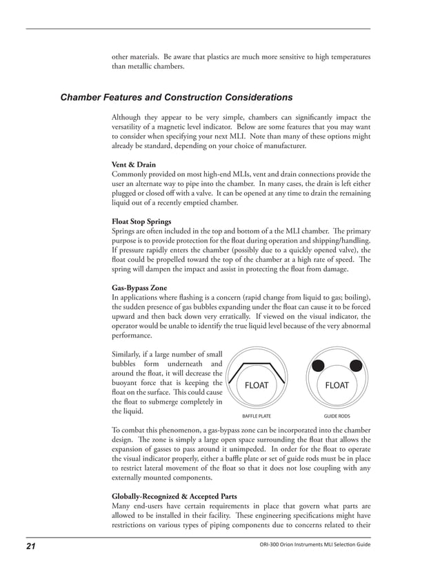 Orion instruments magnetic level gauge & instrument selection guide | PDF