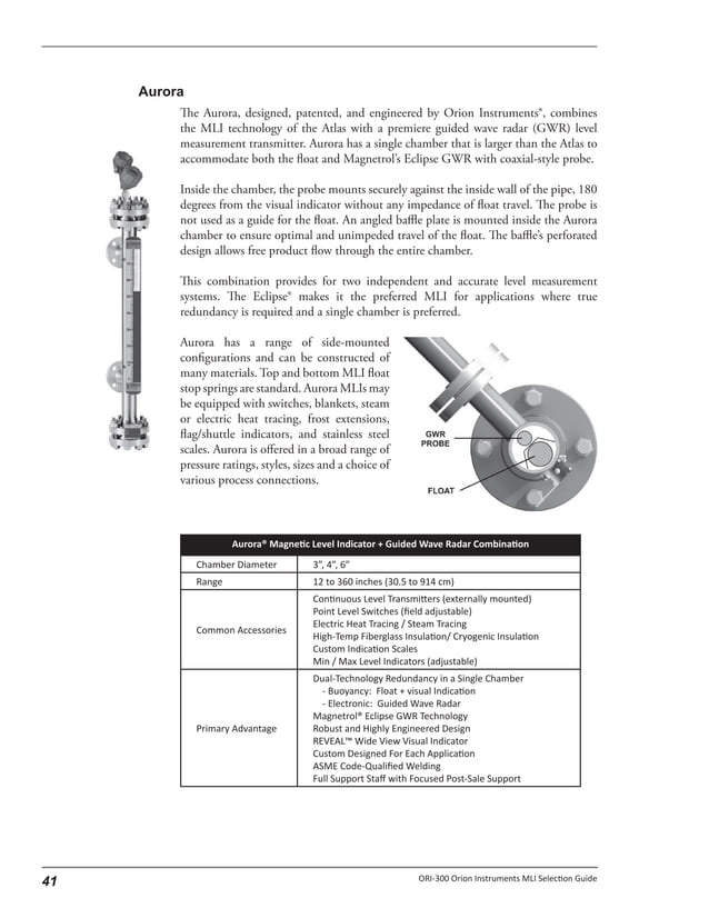 Orion instruments magnetic level gauge & instrument selection guide | PDF
