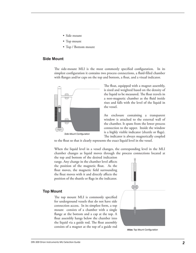 Orion instruments magnetic level gauge & instrument selection guide | PDF