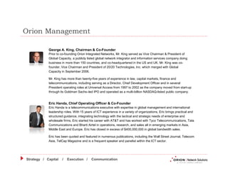 Orion integrated networks | PDF
