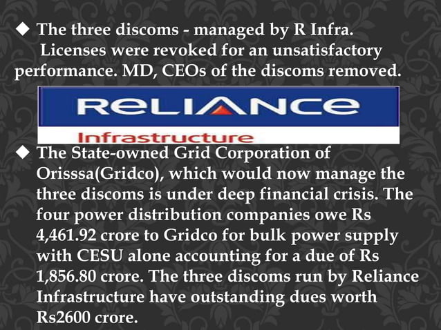 Orissa - Power Reforms | PPTX