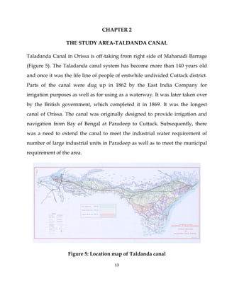 Orissa gw wq monitoring and modelling of taldanda canal, orissa | PDF