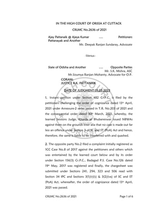 orissa HC sc st act caste name calling.pdf