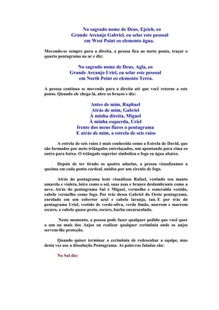 O ritual do pentagrama para invocar anjos sad 5 | PDF