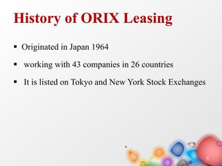 Orix leasing | PPTX