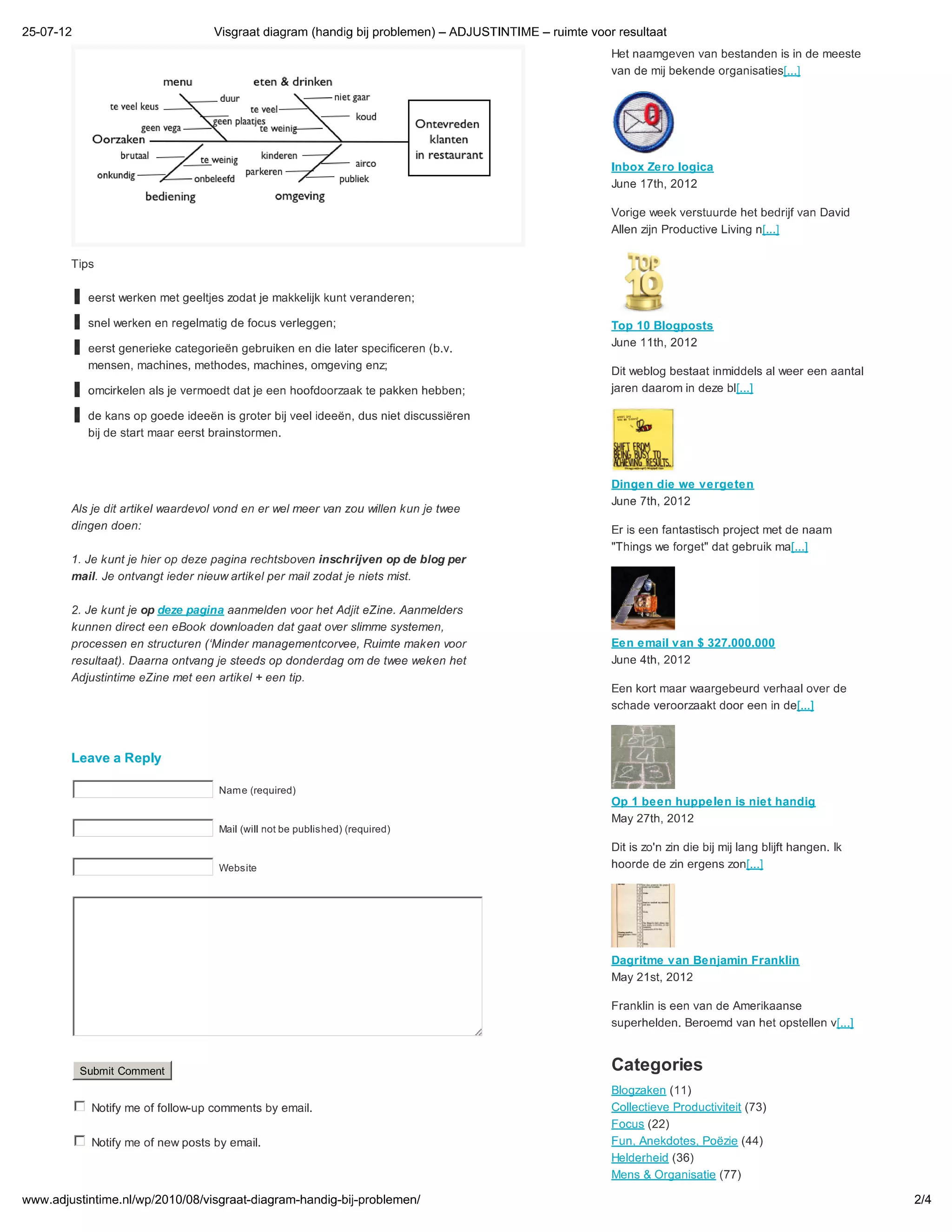 Visgraatdiagram | PDF