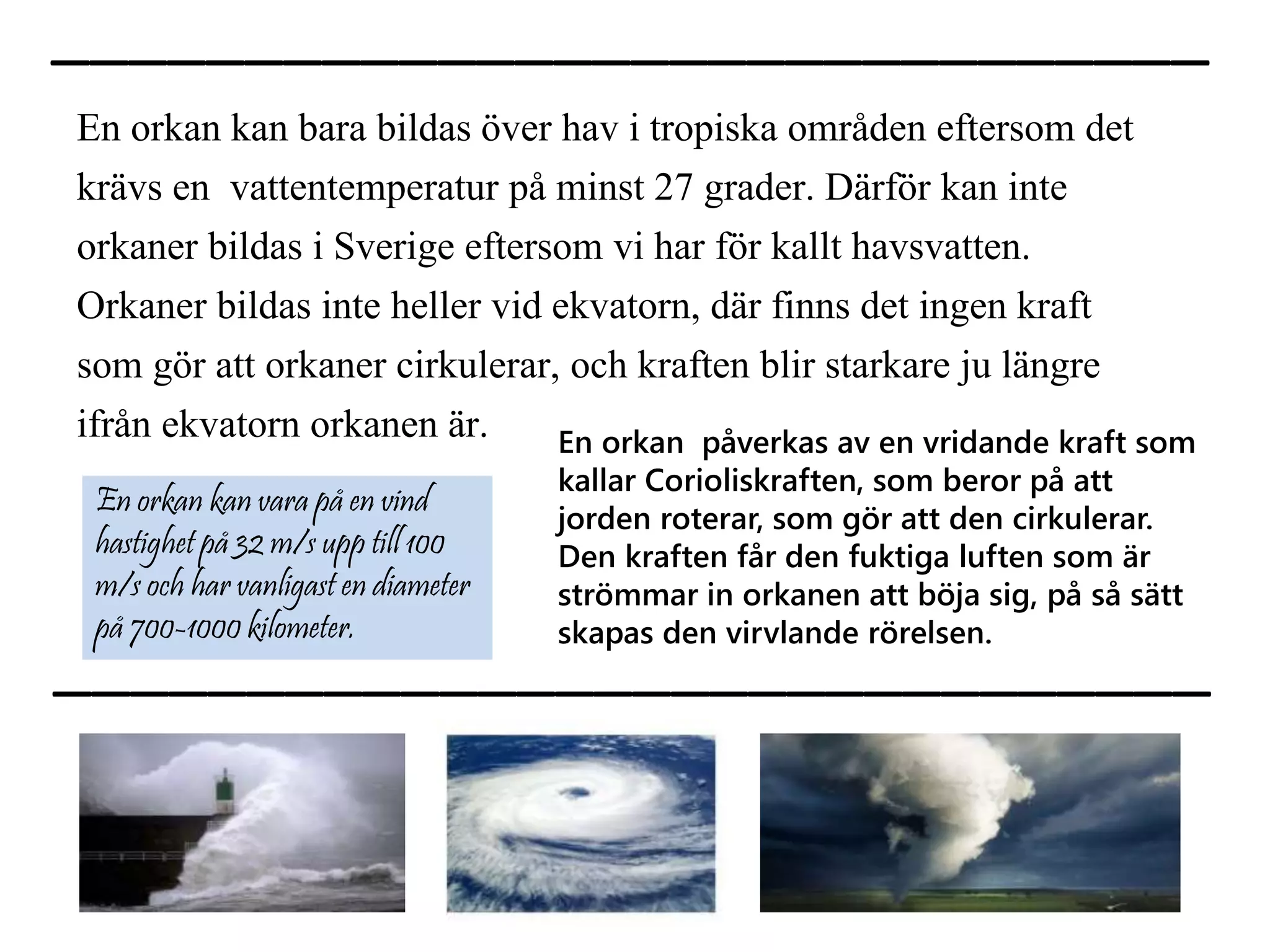 Orkaner, tyfoner och cykloner | PPTX