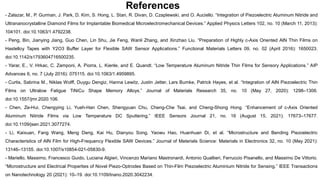 Aluminum nitride films and their applications in piezoelectric devices ...
