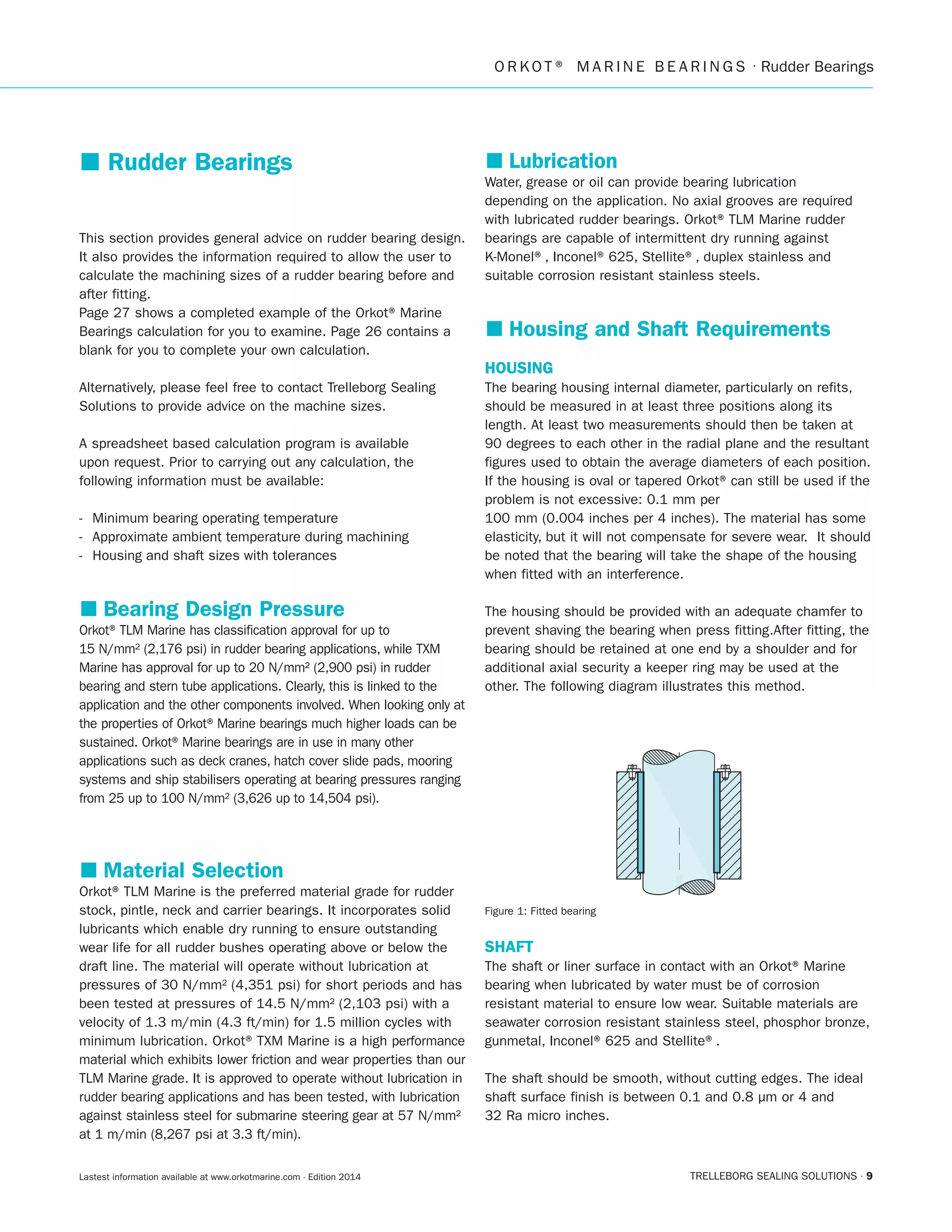 Orkot marine bearings_engineering_manual | PDF