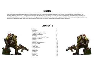 Orks | PDF