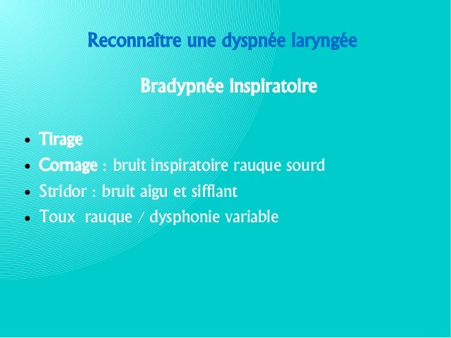 Dyspnée Laryngée