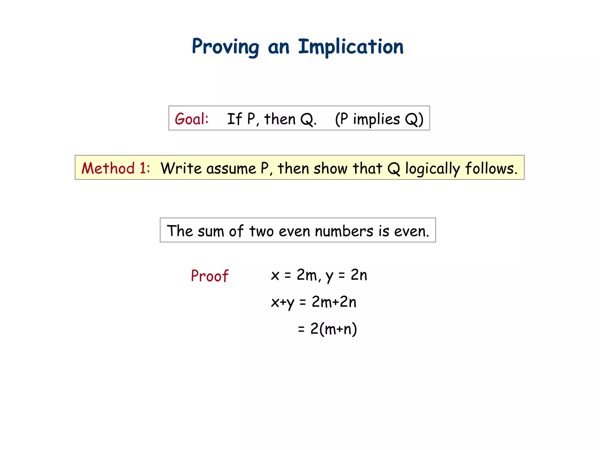 Discrete Math Lecture 03: Methods of Proof | PPT