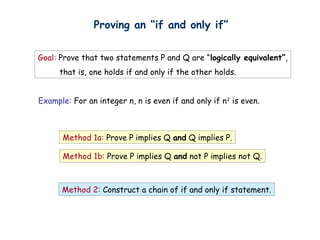 Discrete Math Lecture 03: Methods of Proof | PPT