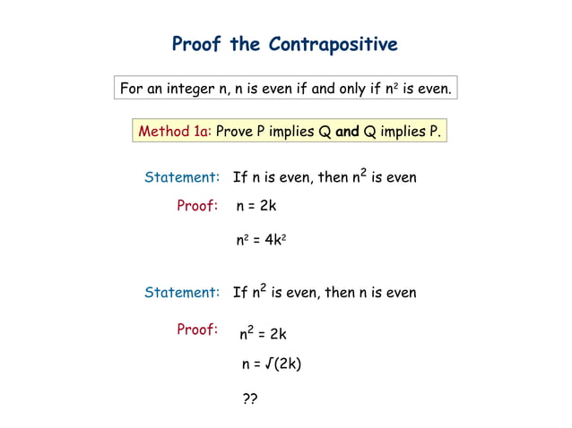 Discrete Math Lecture 03: Methods of Proof | PPT
