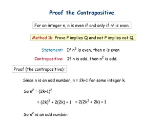 Discrete Math Lecture 03: Methods of Proof | PPT