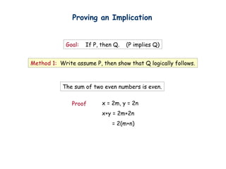 Discrete Math Lecture 03: Methods of Proof | PPT
