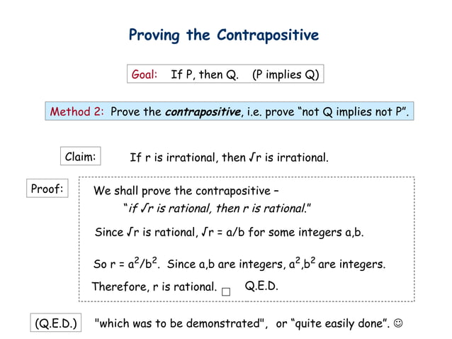 Discrete Math Lecture 03: Methods of Proof | PPT