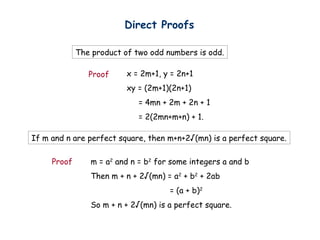 Discrete Math Lecture 03: Methods of Proof | PPT