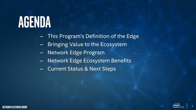 Intel® Network Builders - Network Edge Ecosystem Program | PPT