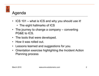 Incident Command System in the Private Sector - An Overview | PDF