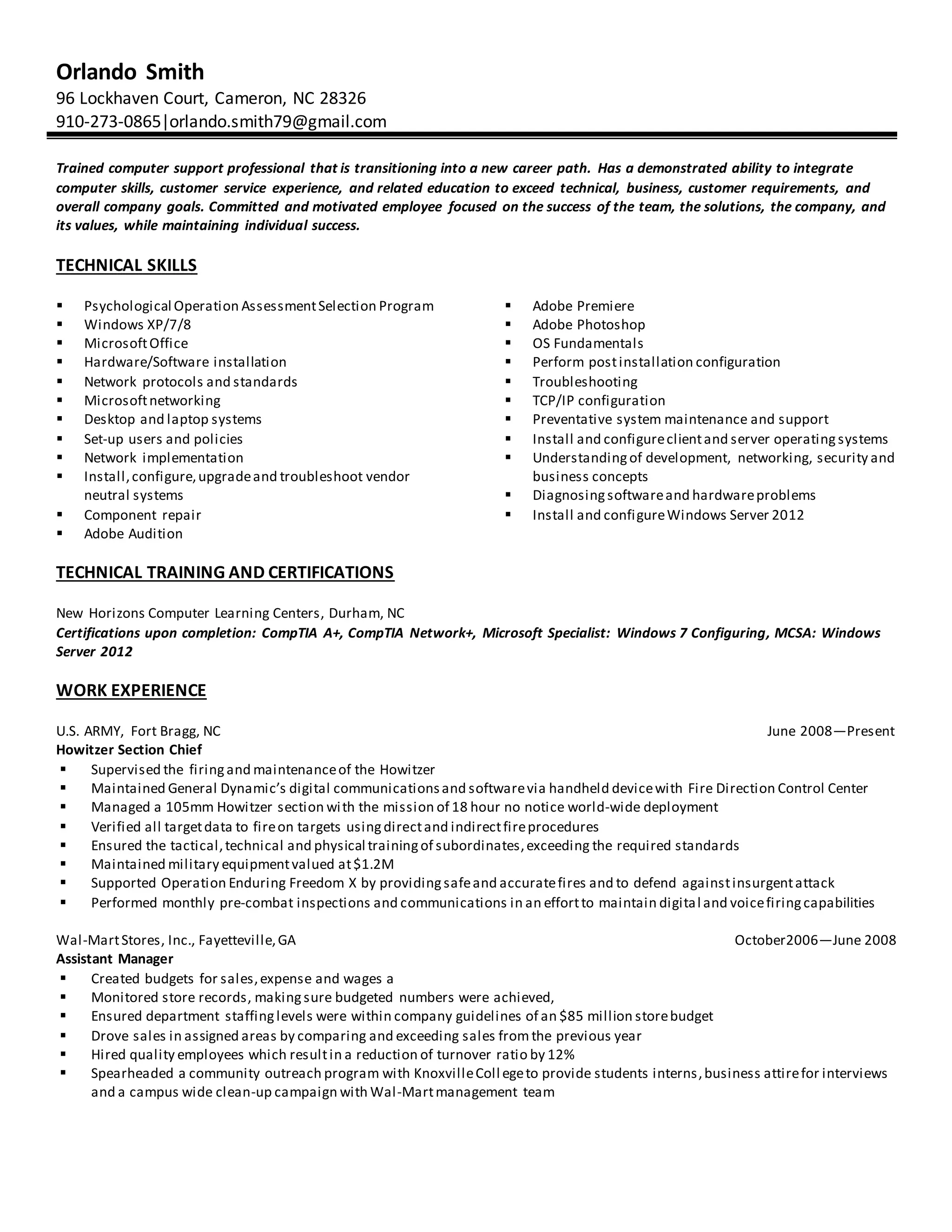 Orlando Smith Resume 2016 (3) | PDF