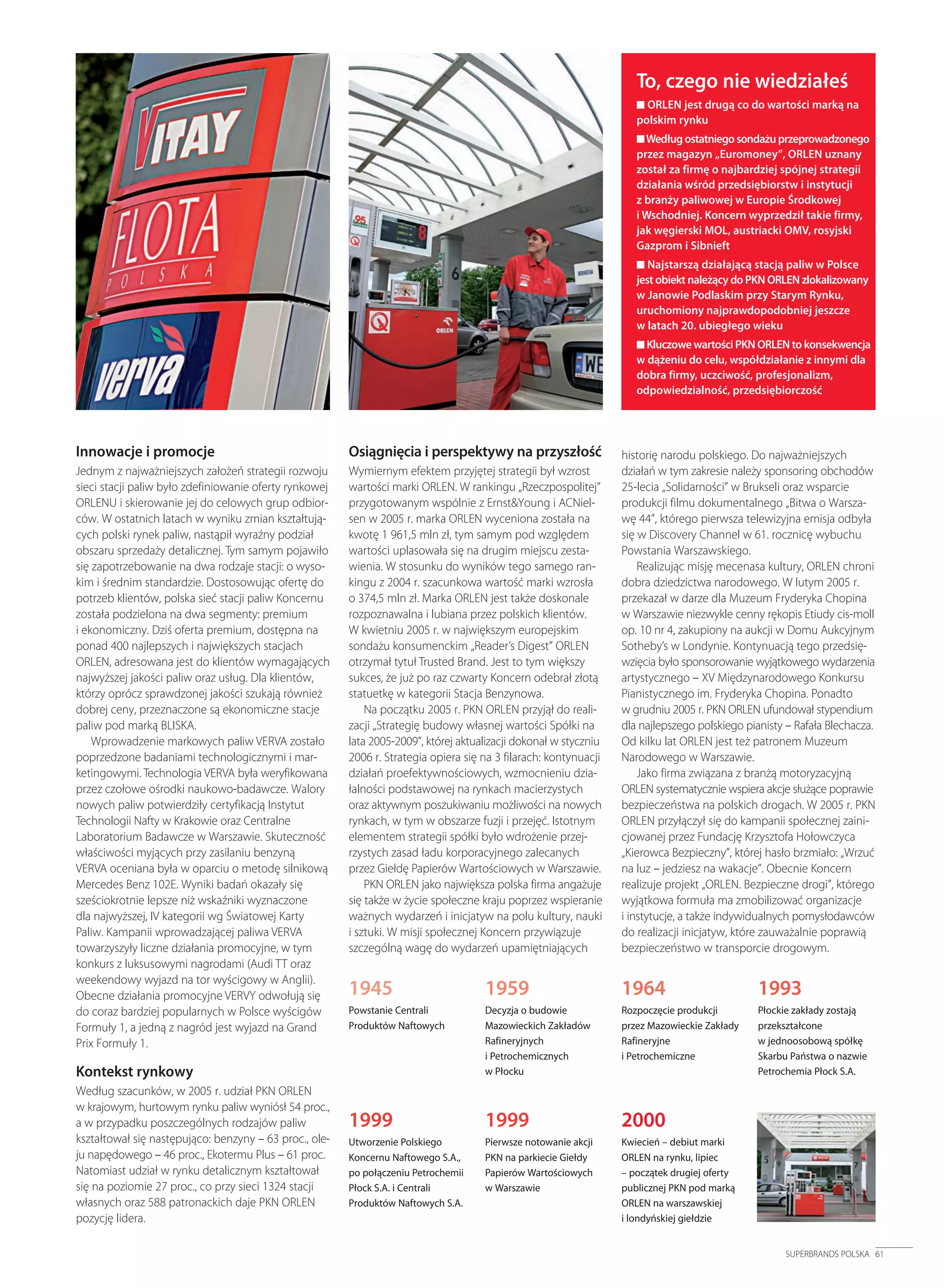 Case study marki Orlen z Albumu Superbrands Polska 2006 | PDF