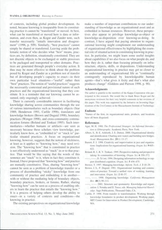 Orlikowski 2002 | PDF