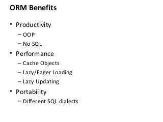 Introduction to Object-Relational Mapping | PPT