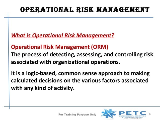 ORM Operational Risks Management